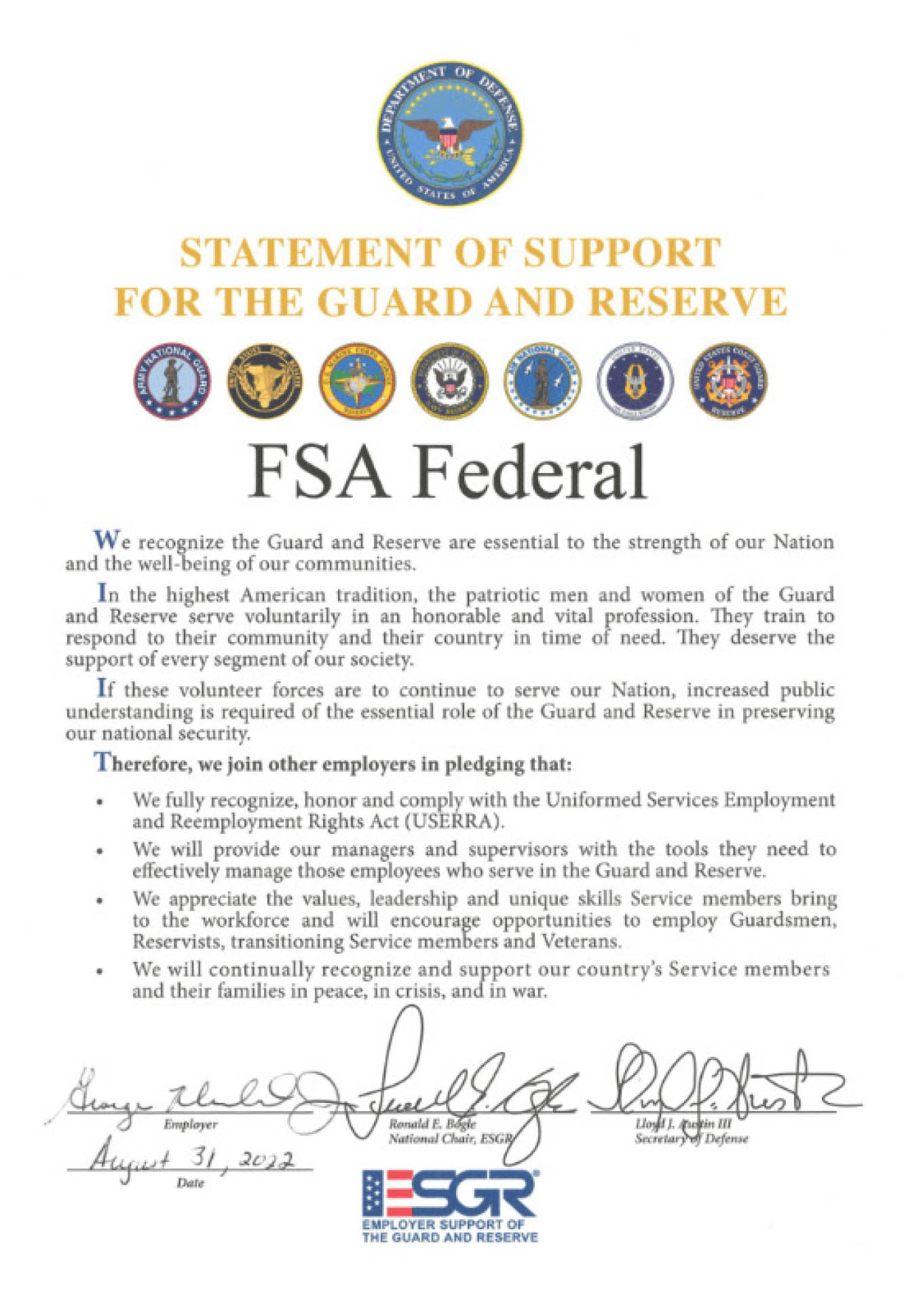 Making a Difference: FSA Federal’s Community Engagement & Support for ...